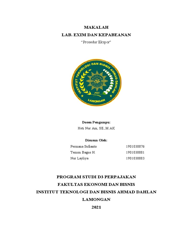 Kelompok 4 Lab. Exim Dan Kepabeanan | PDF