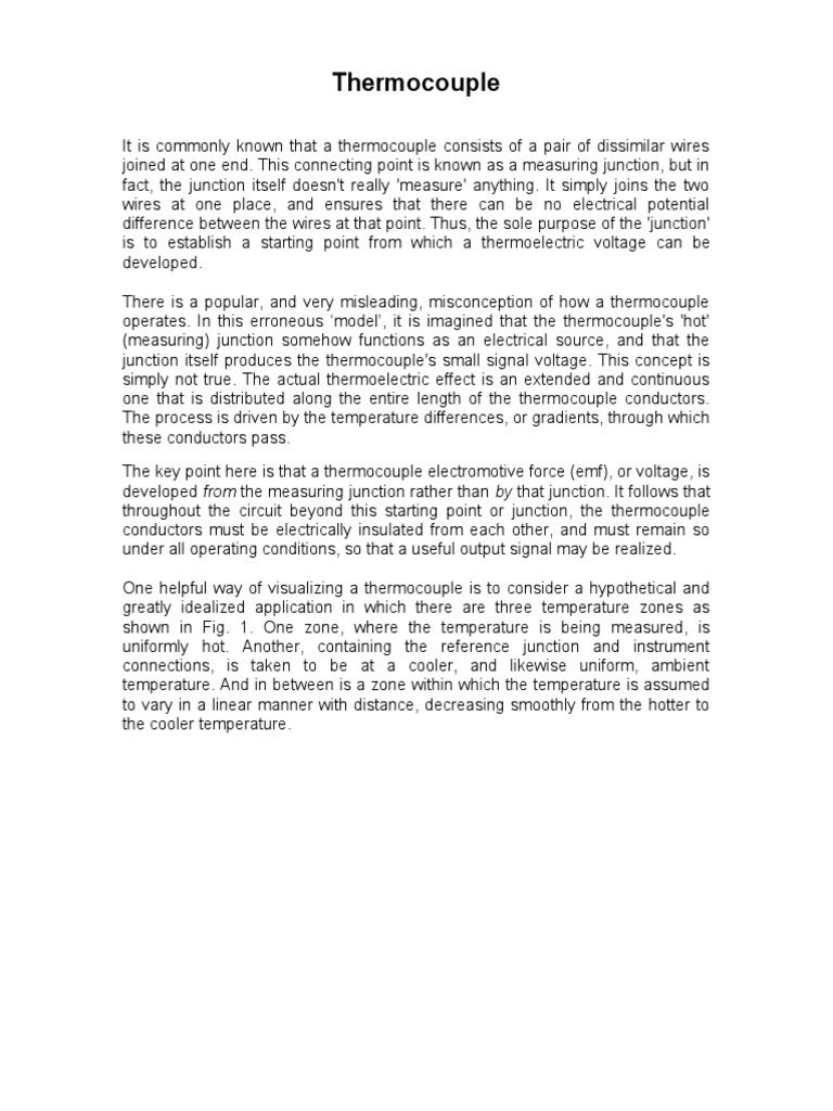 Thermocouples | PDF | Thermocouple | Applied And Interdisciplinary Physics