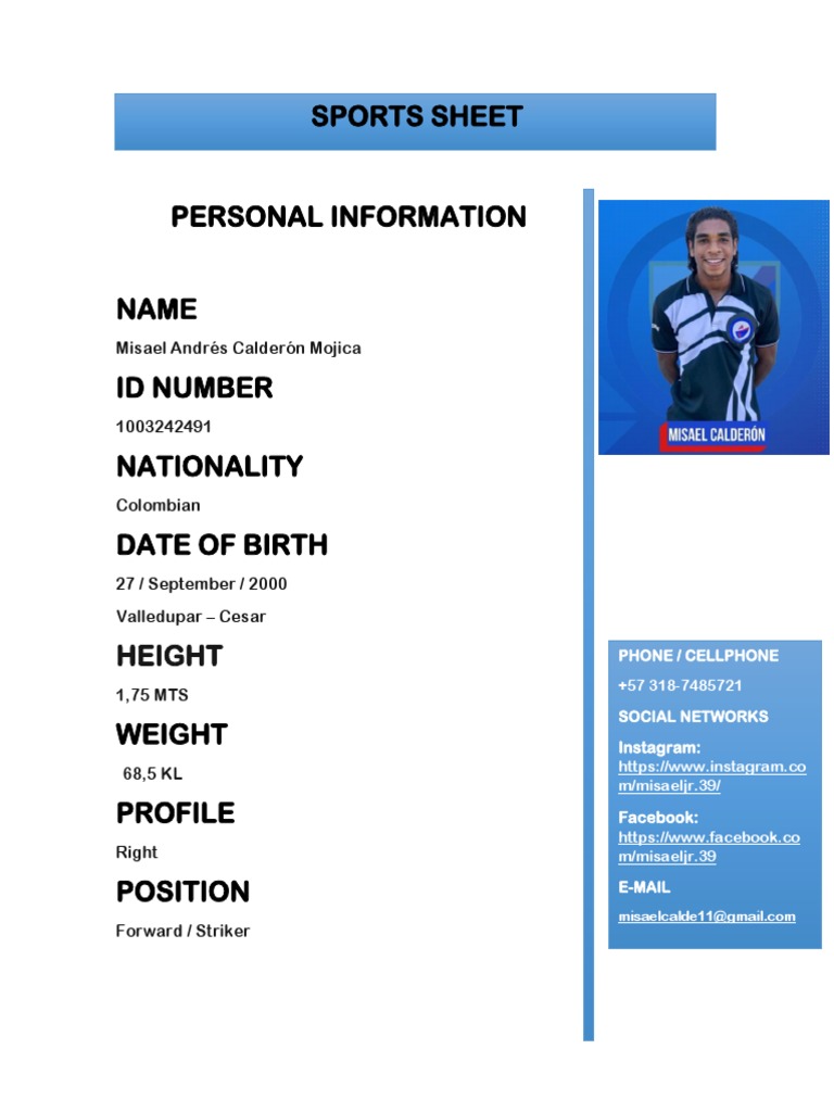 Sports Sheet: Height | PDF