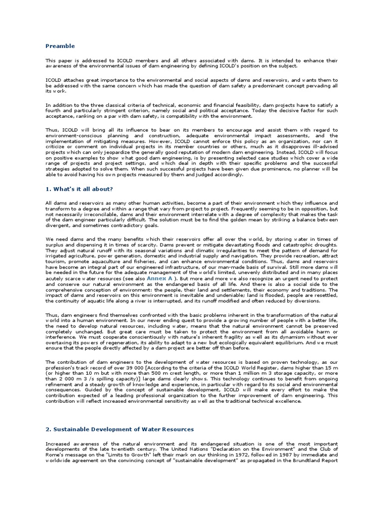 Position Paper Environment | Download Free PDF | Energy Development | Water