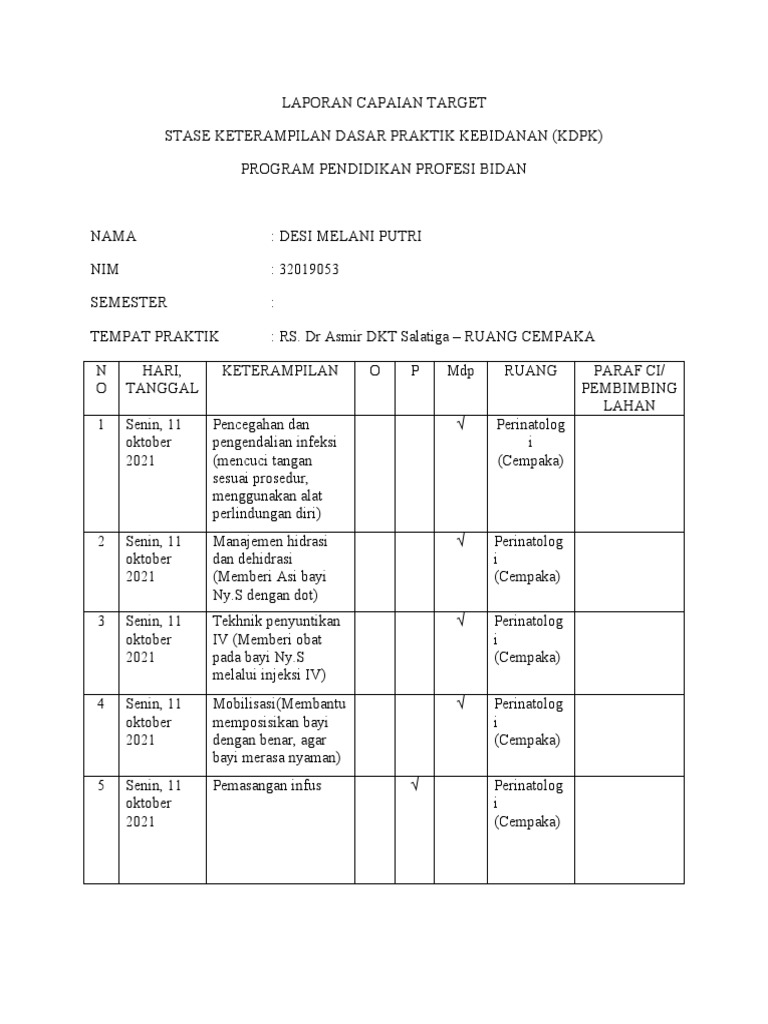Laporan Capaian Target | PDF