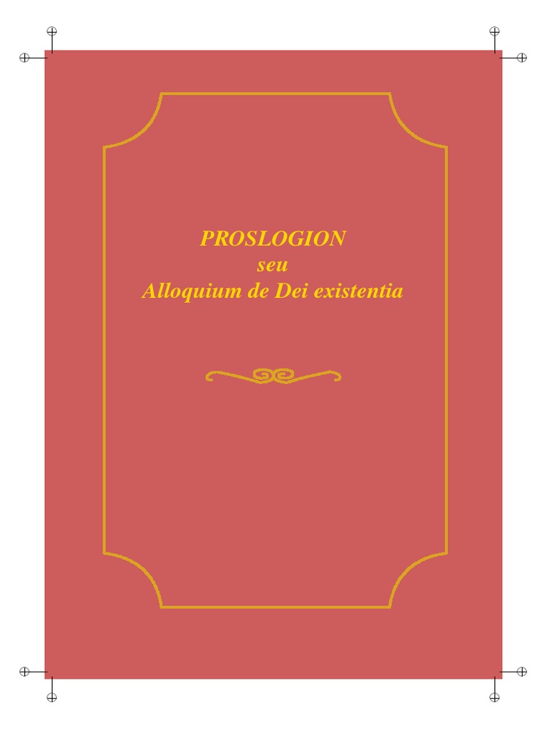 Anselmo Cantuaria Proslogion | PDF | Deus | Justiça