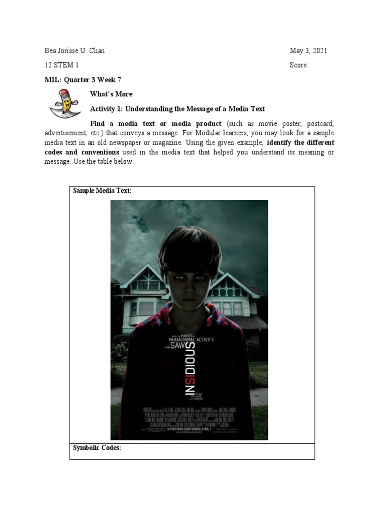 Media Text Analysis for Students | PDF | Poster