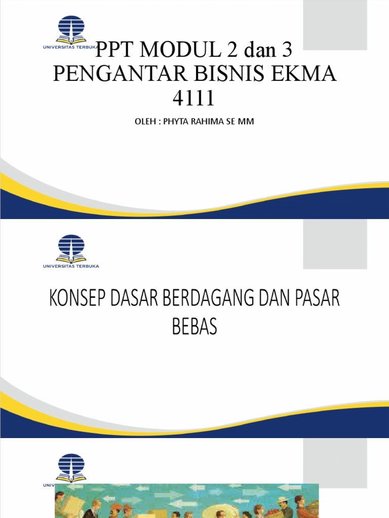 Modul 2,3 Pengantar Bisnis Ekma 4111 | PDF