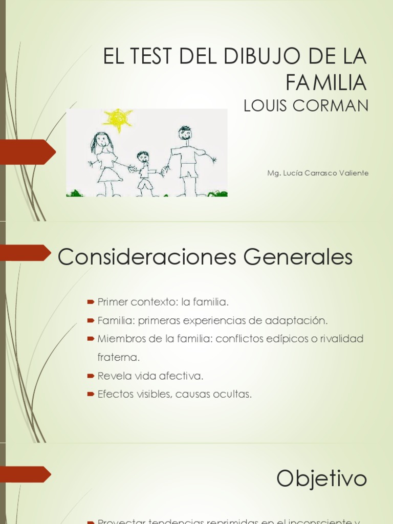 El Test Del Dibujo de La Familia: Louis Corman | PDF | Temor | Neurosis