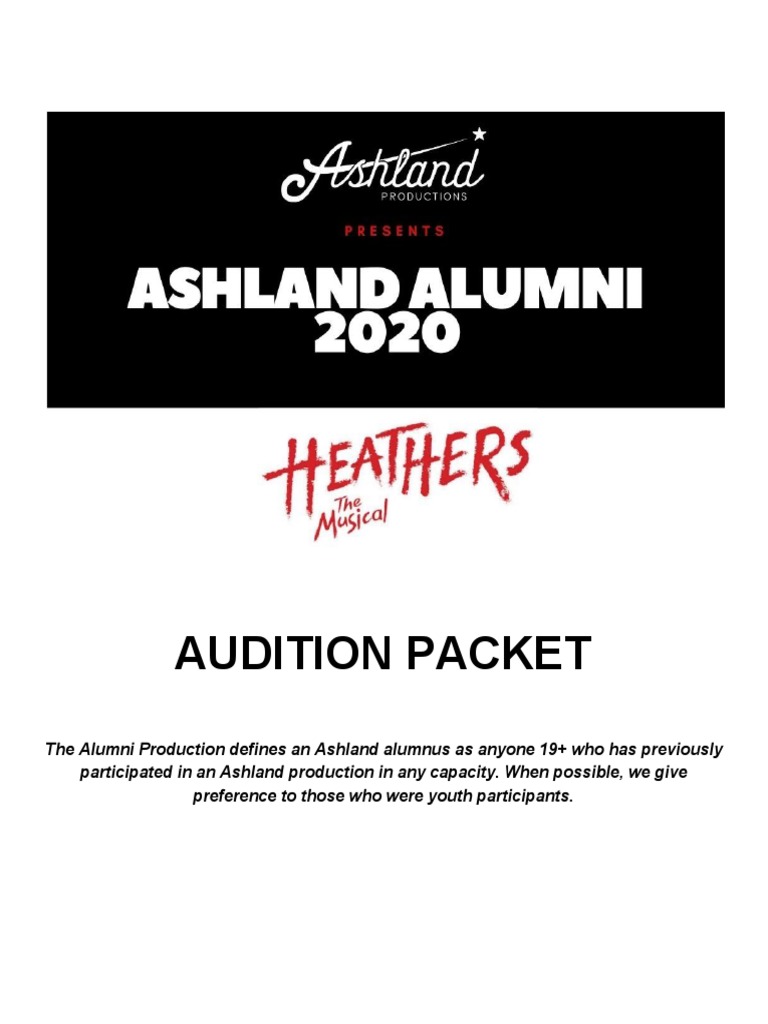 Heathers Audition Packet | PDF | Audition | Performing Arts