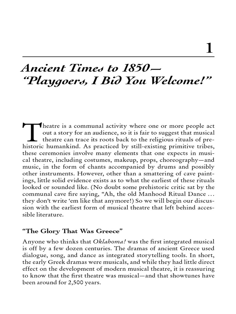 History of Musical Theatre Origins | PDF