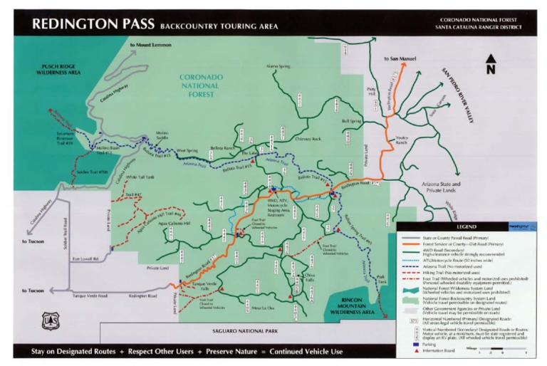 OHV Map 2008 Redington Pass | PDF