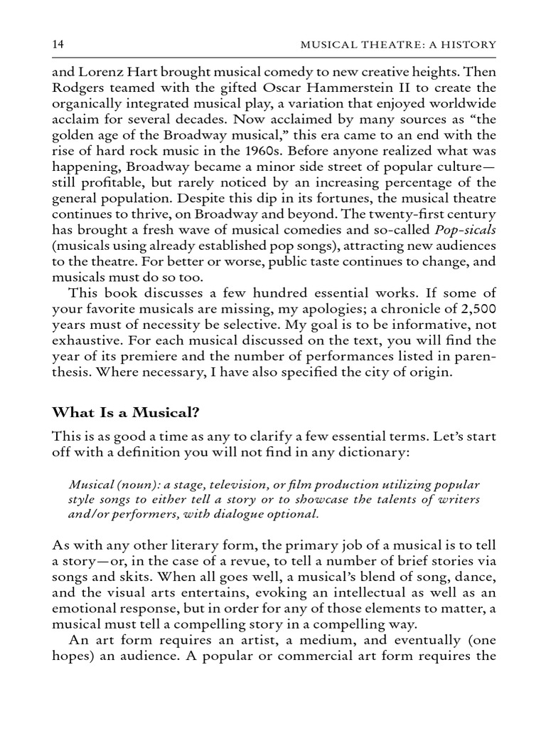 Musical Theatre History (Kenrick) ThtrArts 10 | PDF | Art