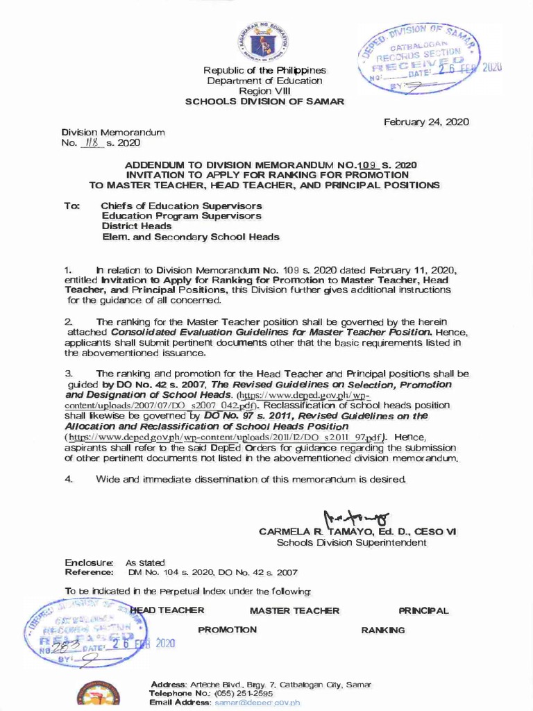 Teacher Promotion Guidelines | PDF