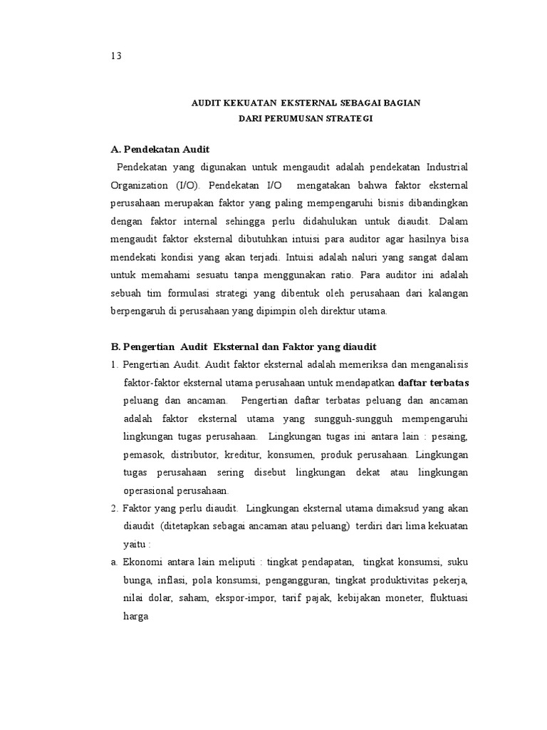 Audit Kekuatan Eks | PDF