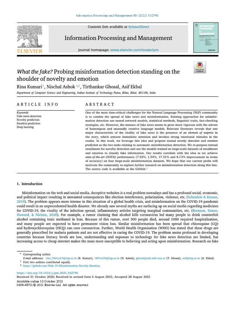 Fake Content Detection | PDF | Emotions | Deep Learning