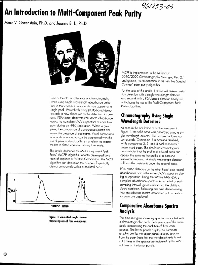 An Introduction To Multi Component Peak Purity | PDF | Spectrum ...