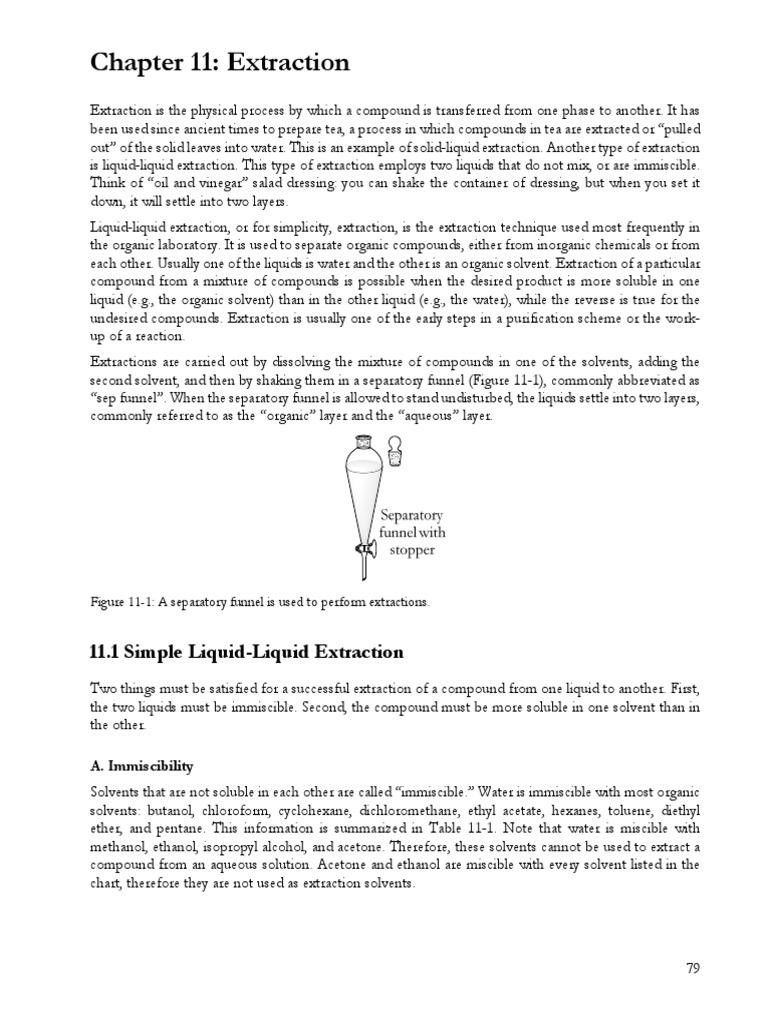 11 - Extraction | PDF | Solubility | Solvent