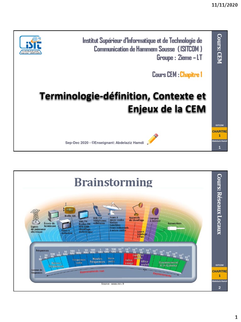 1 Chap1 - Cem | PDF | Compatibilité électromagnétique | Électricité