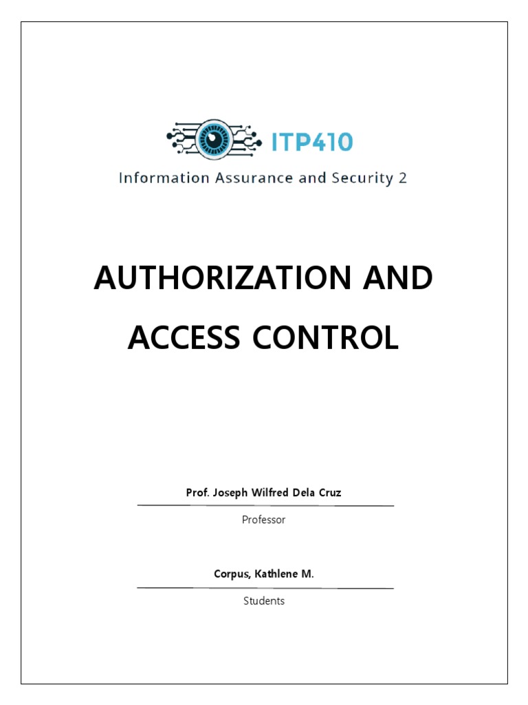 Authorization and Access Control | PDF | Access Control | Computer Network