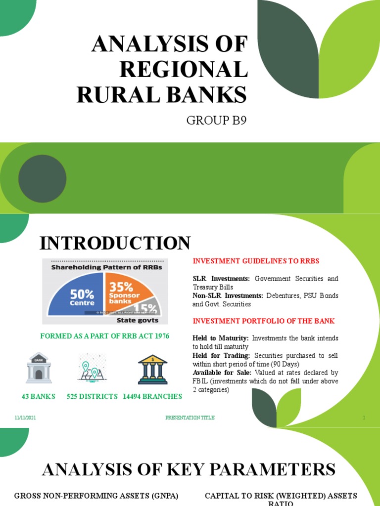 Analysis of Regional Rural Banks: Group B9 | Download Free PDF | Banks ...