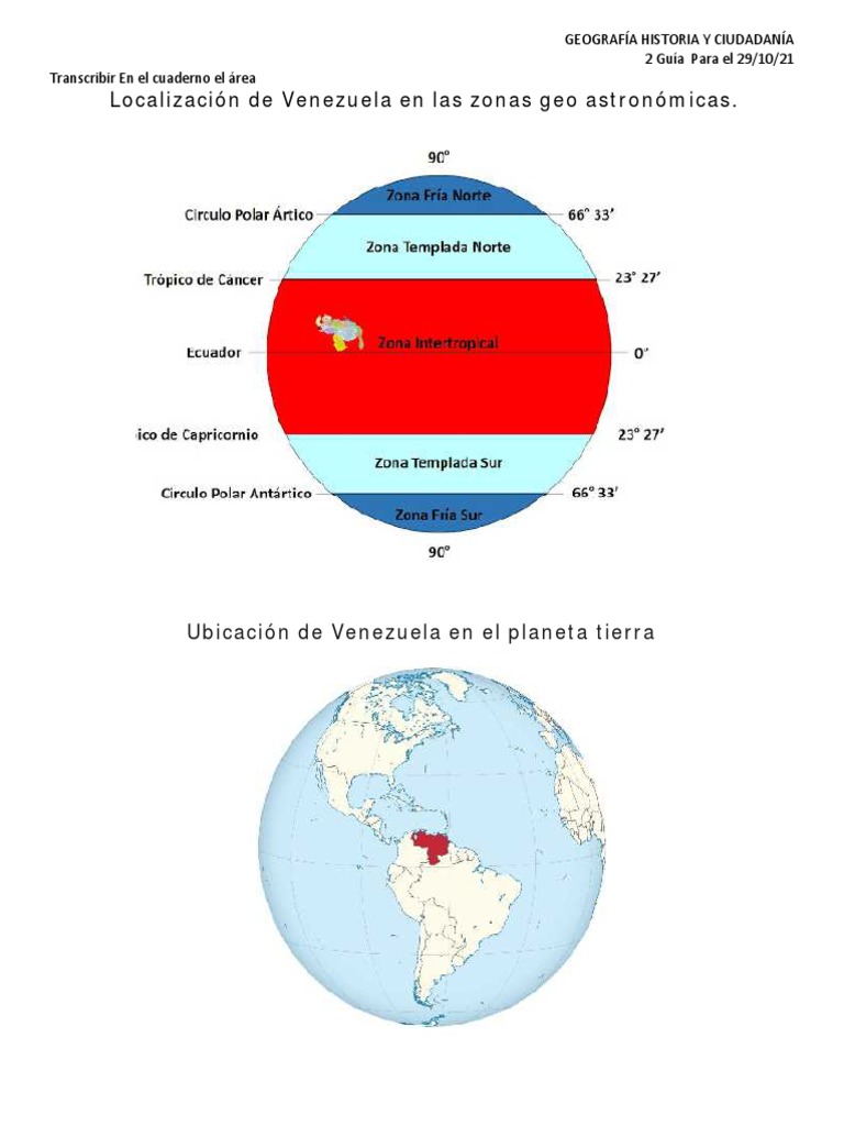 GHC GUIA Localización de Venezuela en Las Zonas Geo Astronómicas | PDF ...