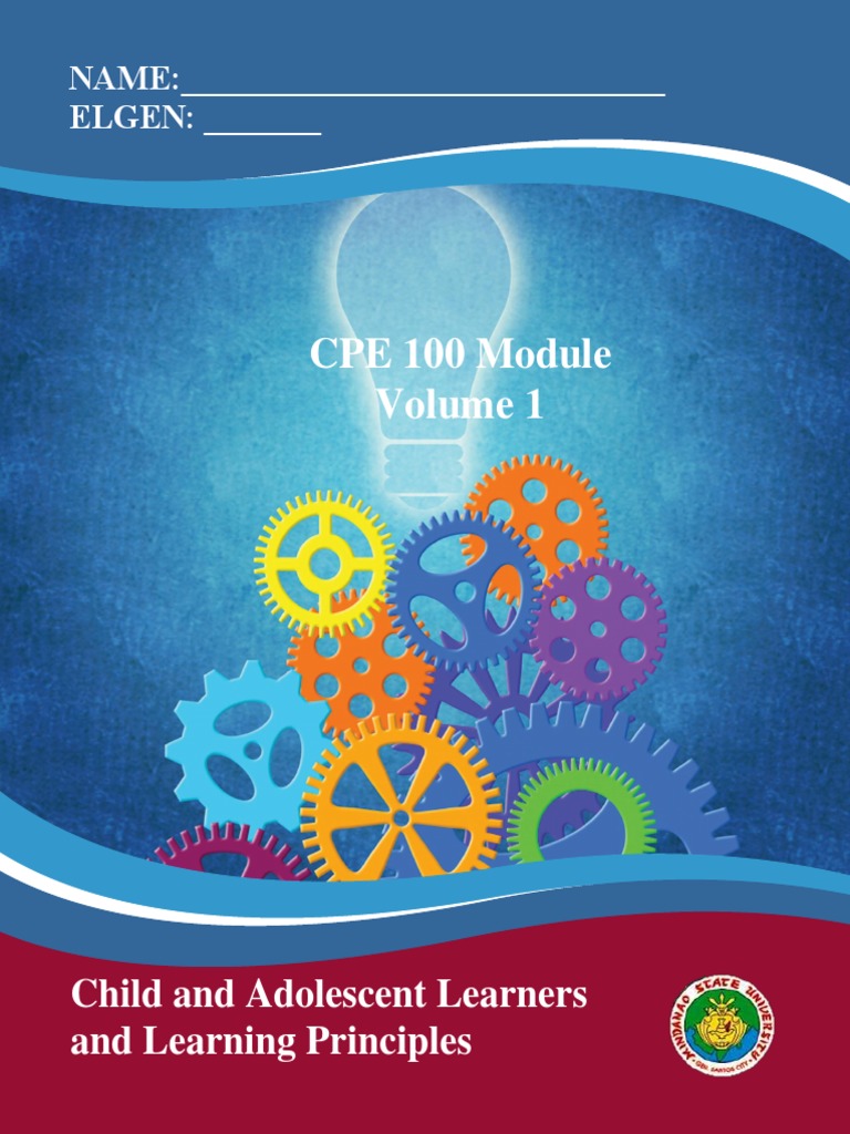 CPE 100 Module: Child and Adolescent Learners and Learning Principles | PDF | Adolescence | Learning