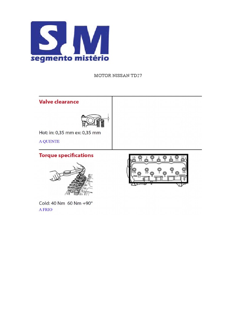 Motor Nissan TD27 | PDF