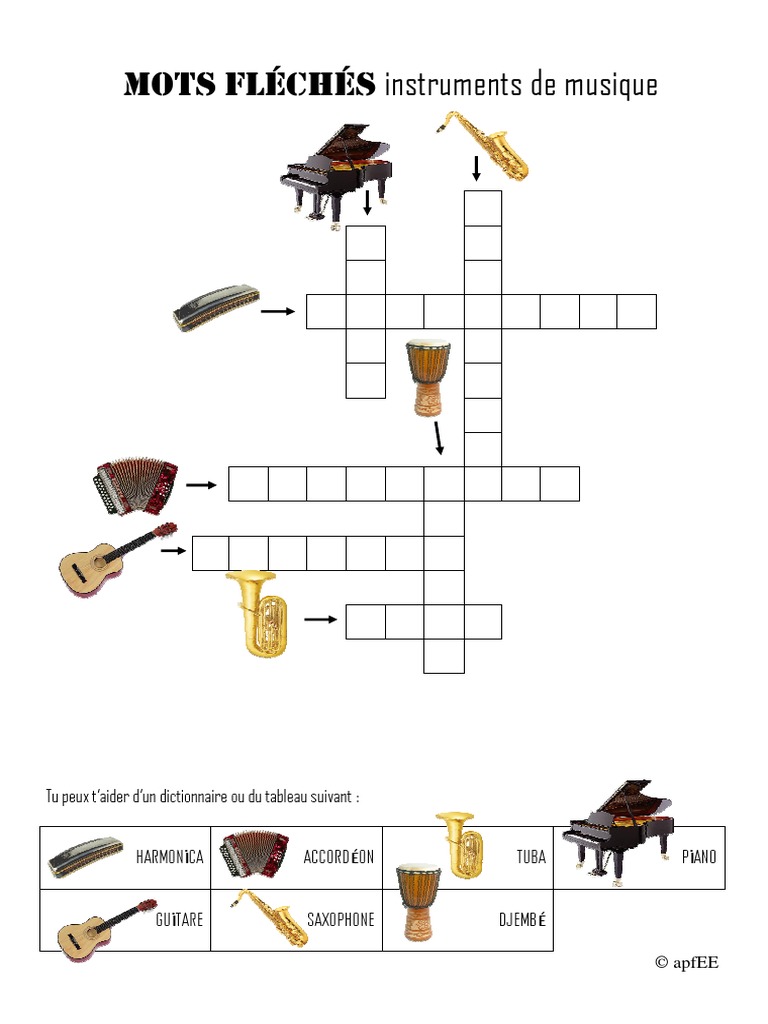 Mots Fle Ches Instruments de Musique | PDF
