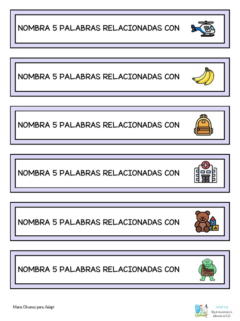 Tarjetas Fluidez Lexica Con Dibujos 1 | PDF | Cocina, comidas y vino ...