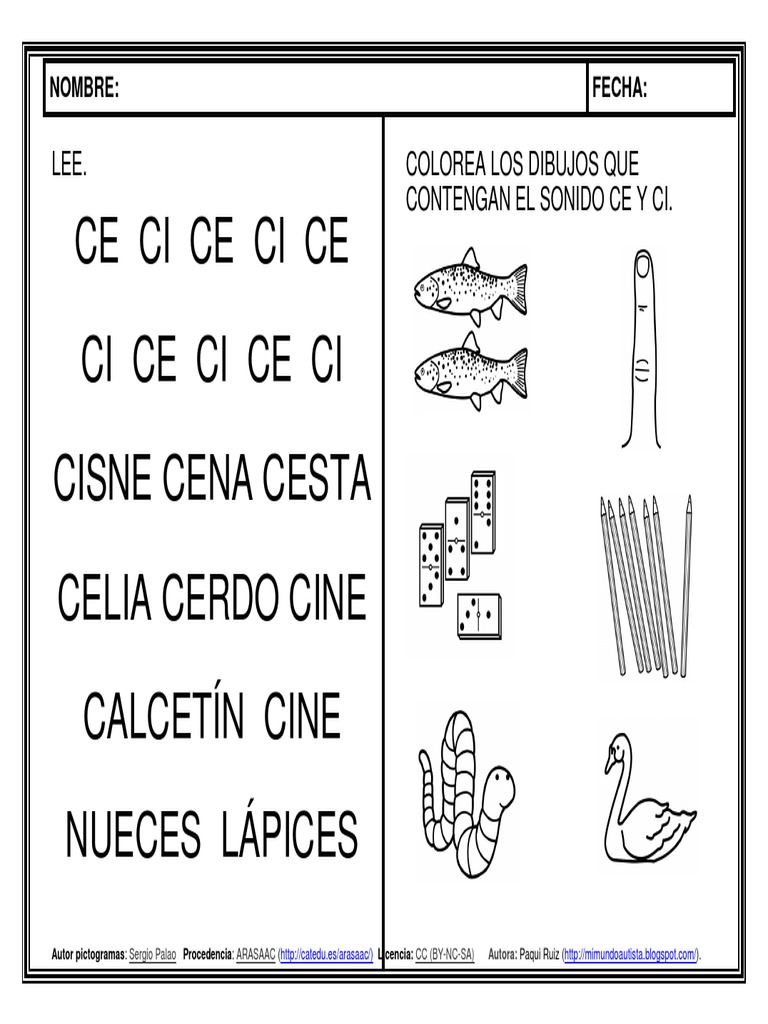 Actividades de CE y CI para Colorear | PDF