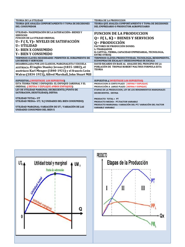 Teoria de La Utilidad y La Produccion | PDF | Utilidad | Utilidad marginal