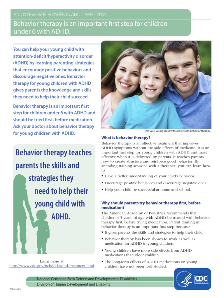 Adhd Behavior Therapy Overview | PDF | Attention Deficit Hyperactivity ...
