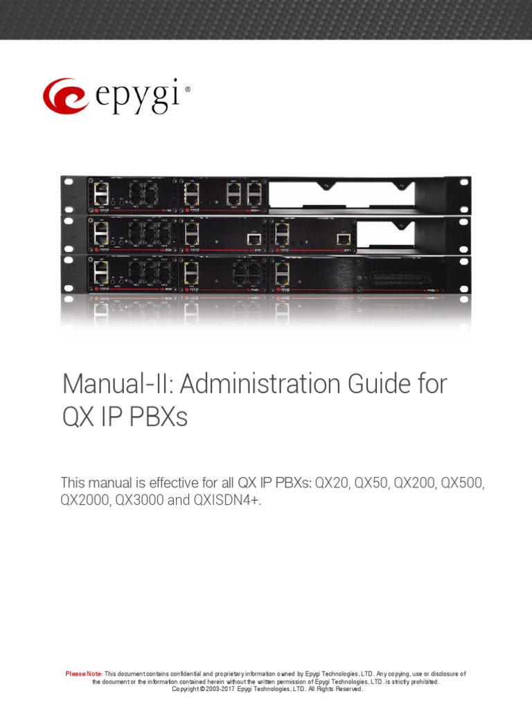 Manual-Ii - Administration Guide For QX Ip Pbxs | PDF | Ip Address ...