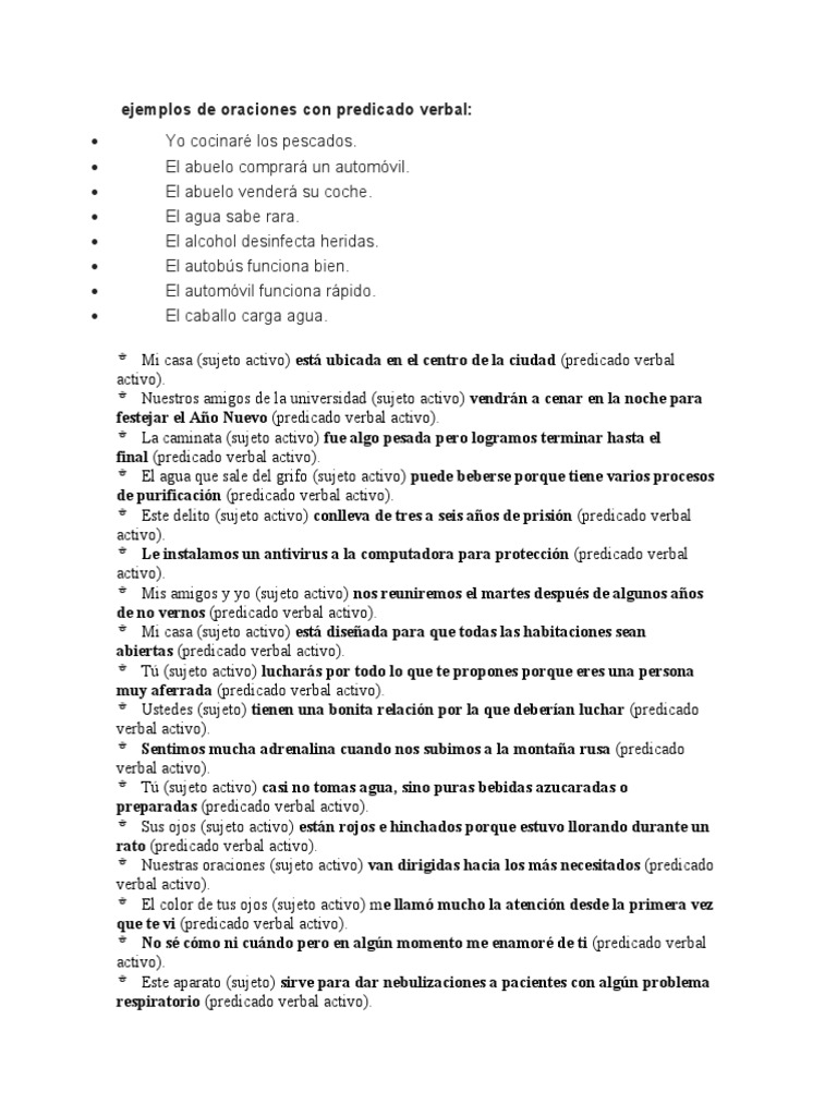 El Predicado | PDF | Asunto (gramática) | Predicado (Gramática)