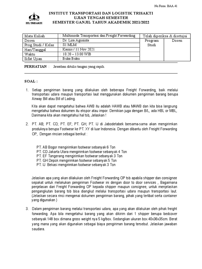 Soal UTS Multi MLM Ganjil 21-22 | PDF | Bisnis | Kajian Bahasa Asing