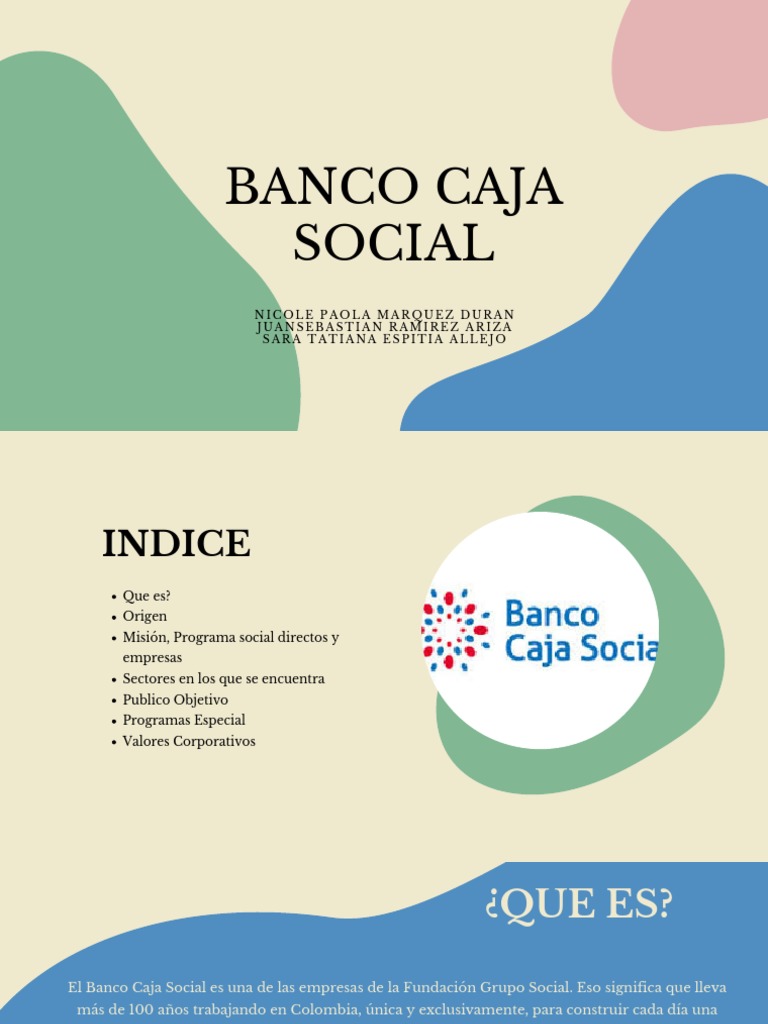 Historia y Misión del Banco Caja Social | PDF | Bancos | Colombia