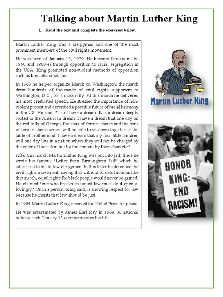MLK's March on Washington and Dream for Racial Harmony | PDF | Martin ...