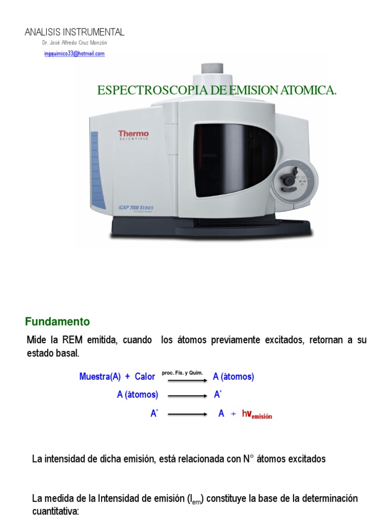 Clase 9. Emision Atomica Final | PDF | Espectro de emisión | Espectroscopia