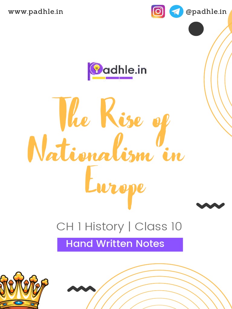 Rise of Nationalism in Europe Notes | PDF | German Empire | Nationalism