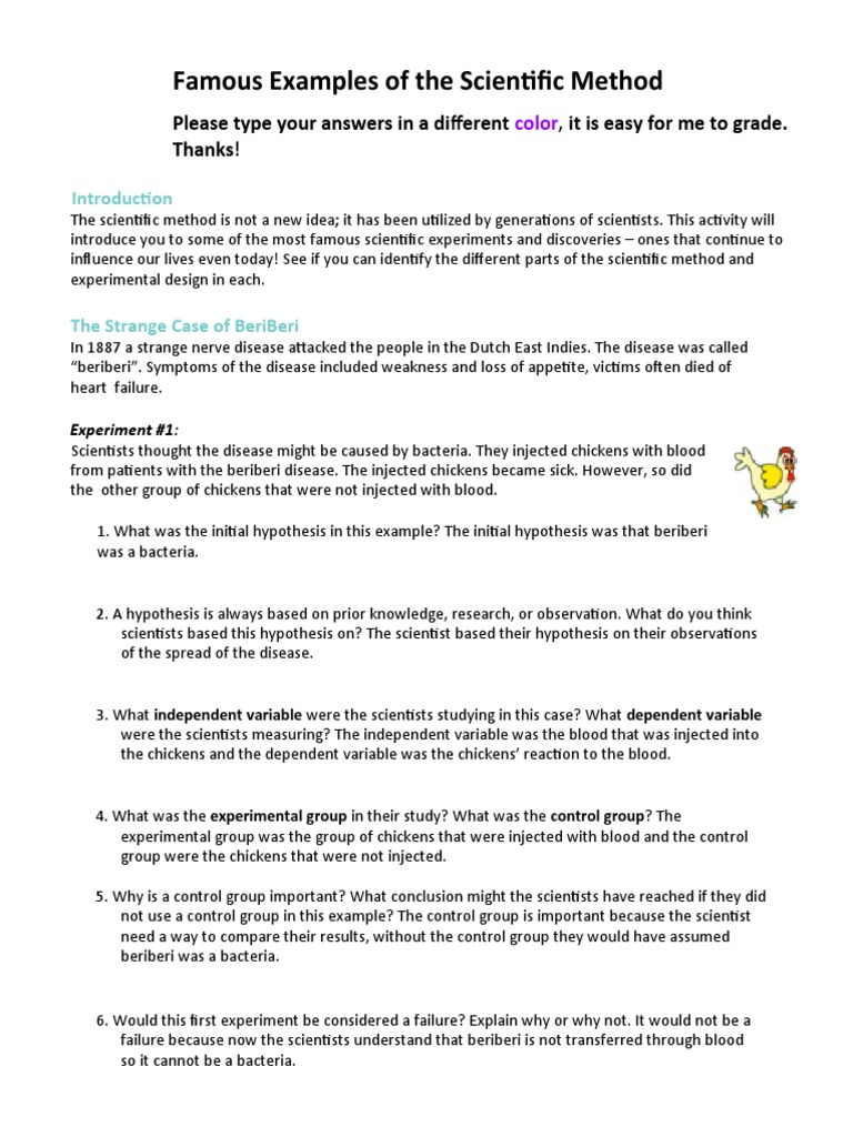 Scientific Method Examples