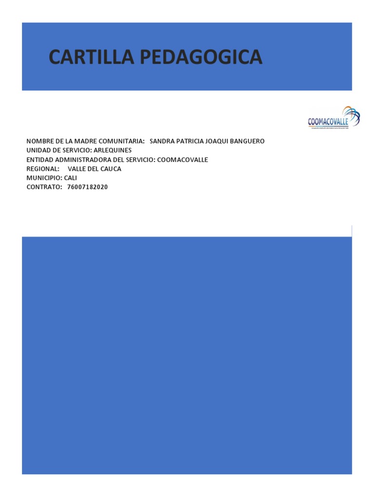 Plantilla para Cartilla Pedagogica | PDF