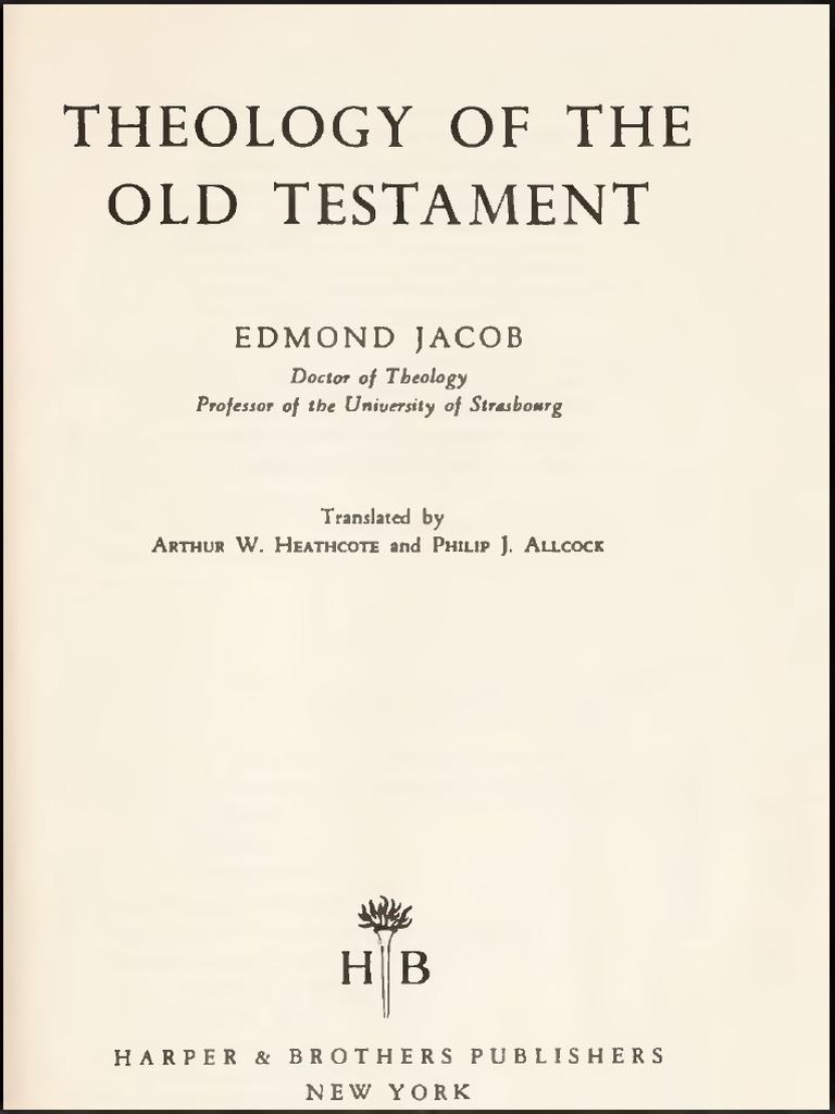 The Living God - Edmond Jacob - Theology of The Old Testament | PDF ...