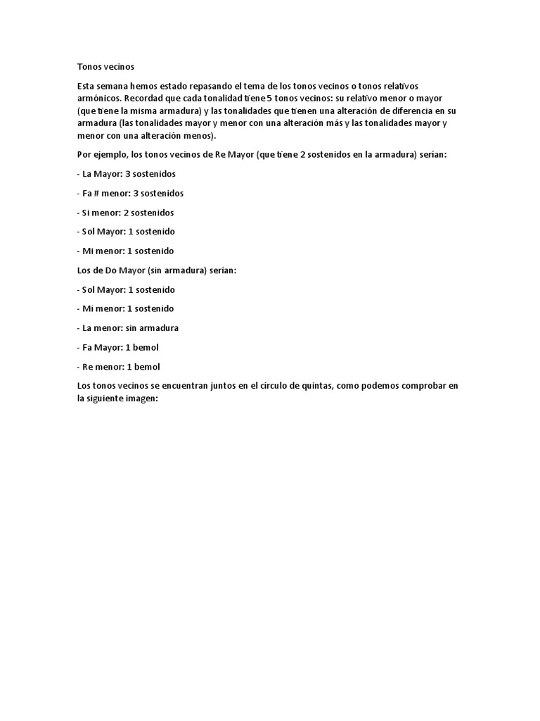 Tonos Vecinos | PDF