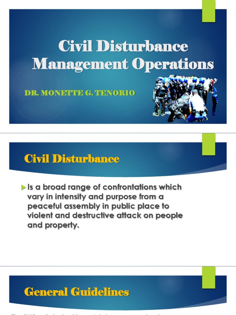 Civil Disturbance Management Operations | PDF | Violence | Civil Disorder