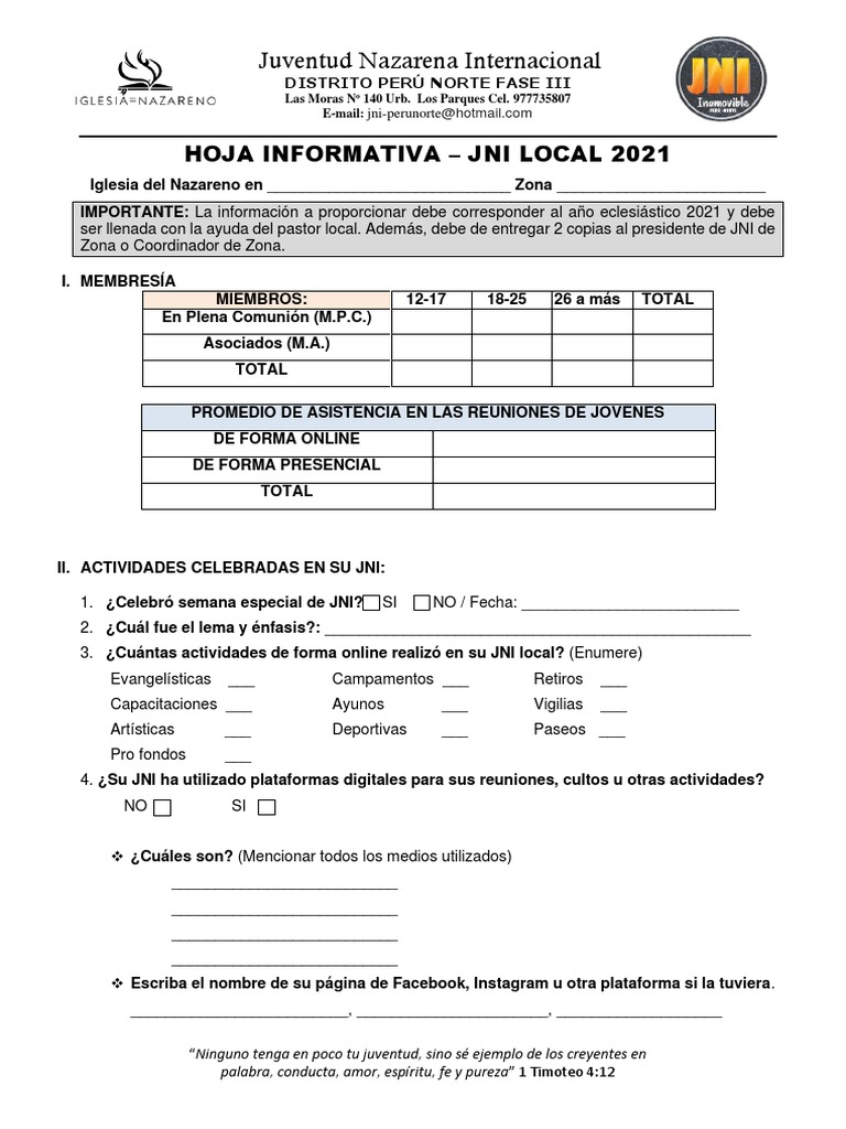 Hoja Informativa - Jni Local 2021 | PDF | Ciencias sociales | Derecho Hoja Informativa - Jni Local 2021 | PDF | Ciencias sociales | Derecho