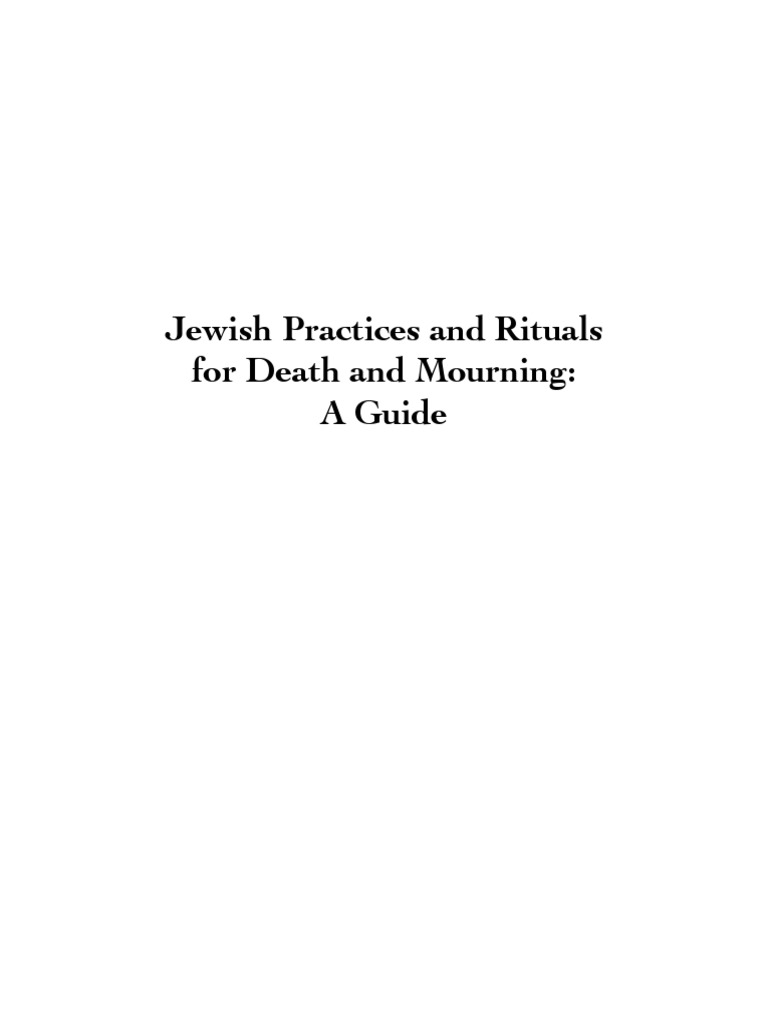 Jewish Death and Mourning Rituals Guide | PDF | Funeral | Jews And Judaism