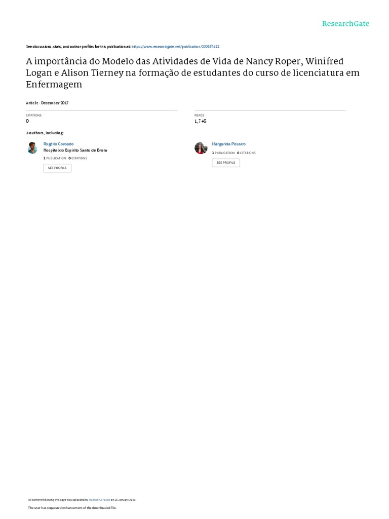 10 Nancy Roper | PDF | Enfermagem | Conhecimento