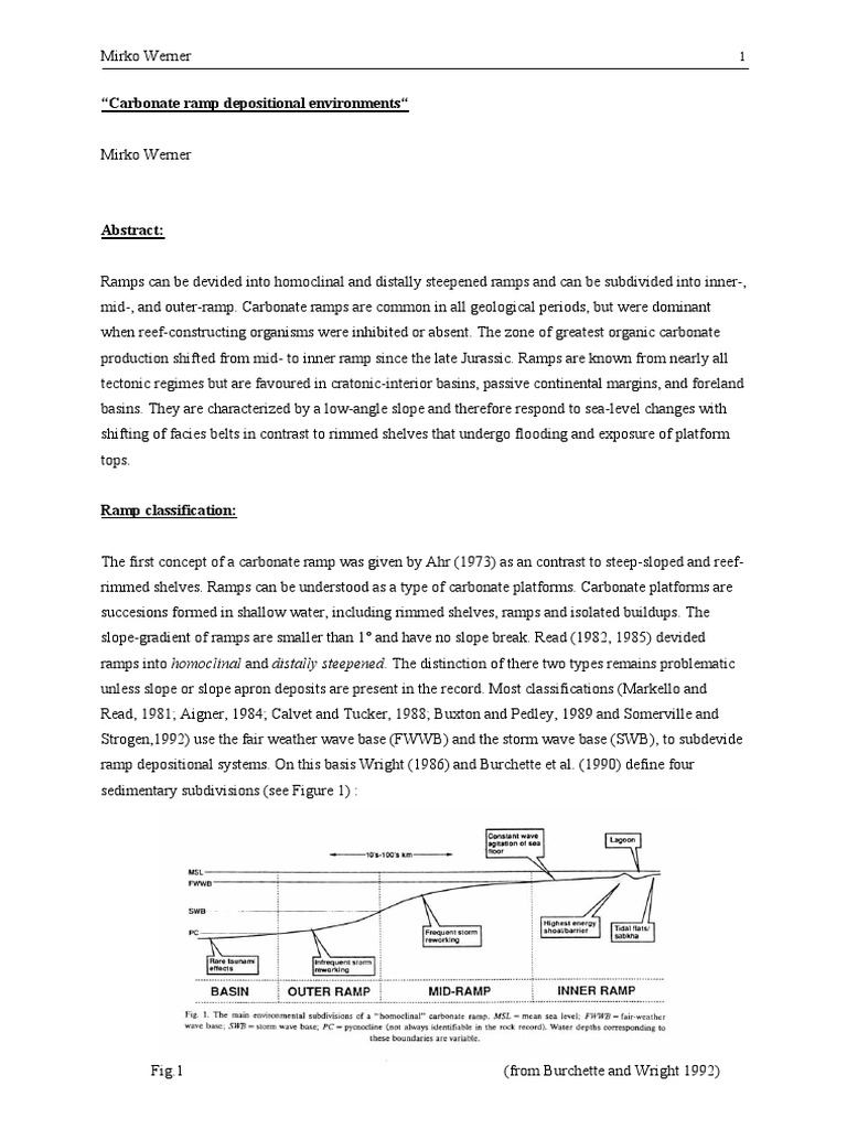 Carbonate Ramp Depositional Environments | PDF | Sedimentary Rock ...