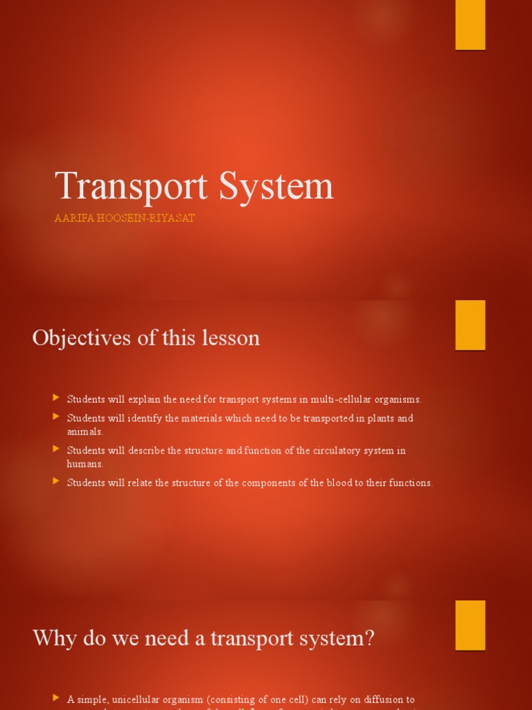 Transport System | PDF | Blood | Circulatory System