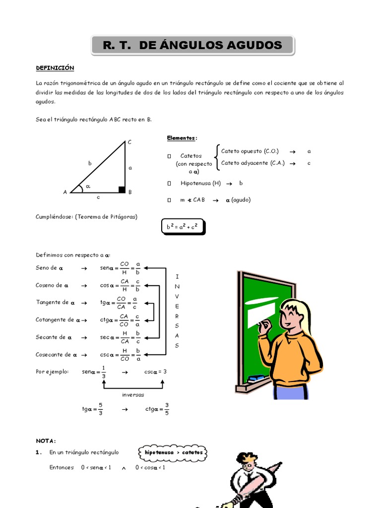 Razones Trigonométricas de Ángulos Agudos para Quinto de Secundaria (1 ...