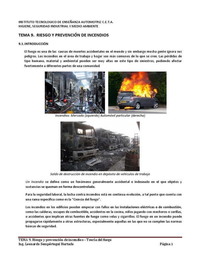 3.4. Teoría Básica Del Fuego | PDF | Combustión | Calor