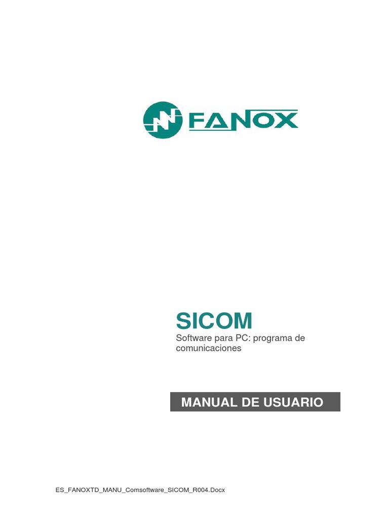 Manual de Usuario del Software SICOM | PDF | Ventana (informática ...