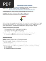 Gravitational Force SE - Key | PDF | Force | Gravity